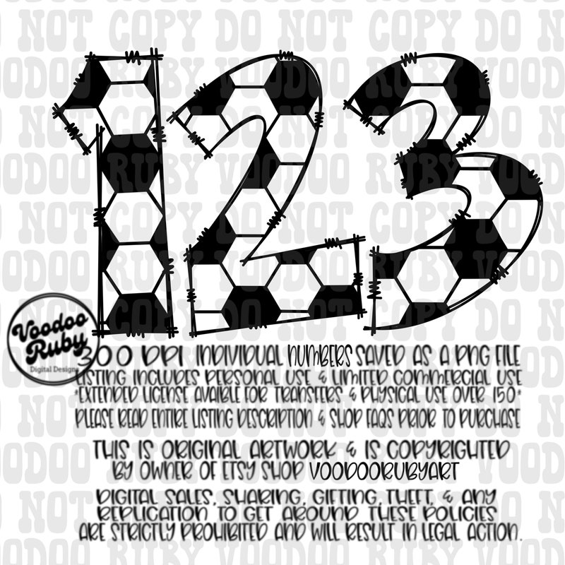 Numbers in Soccer Print - Etsy