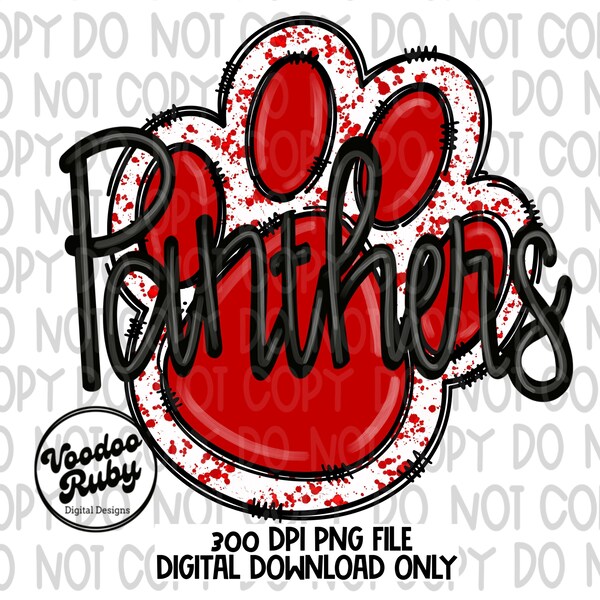 Panthers Red and Black Png - Etsy