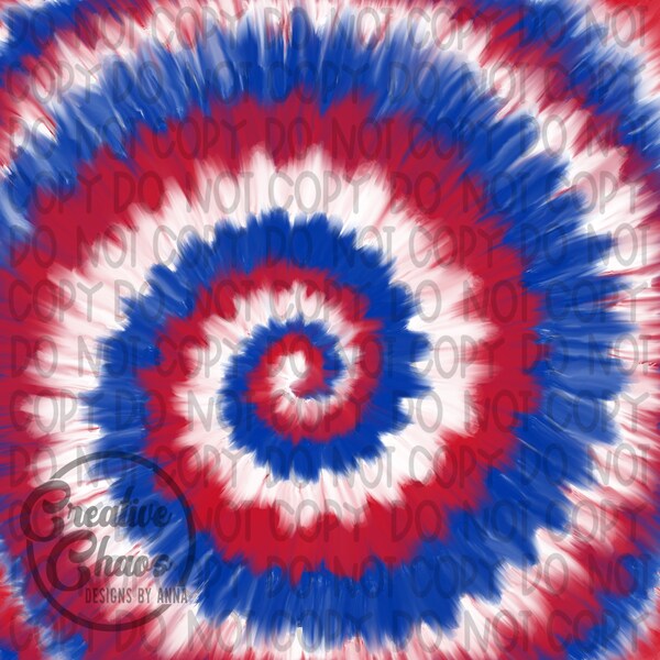Red White Blue Tie Dye Png - Etsy