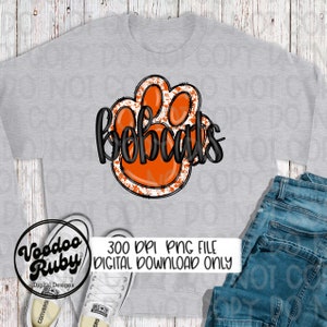 Bobcats Paw Print PNG: Hand Drawn Football Design (digital Download) - Etsy