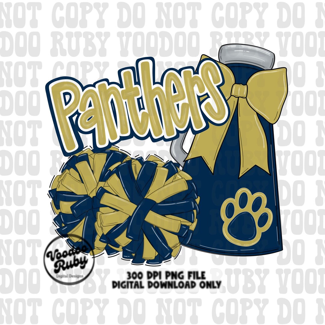 Panthers Cheer PNG: Hand Drawn Mascot Design (digital Download) - Etsy