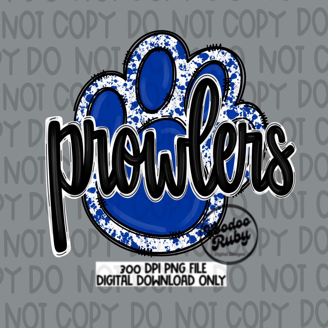 Prowlers PNG Design Blue White Prowlers Hand Drawn Digital Download ...