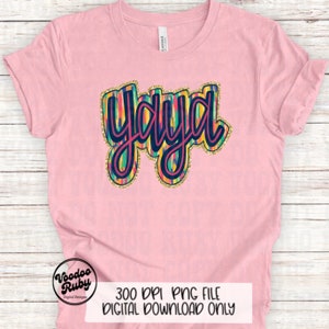 Glitter Yaya PNG: Hand Drawn Sublimation Design (digital Download - Etsy