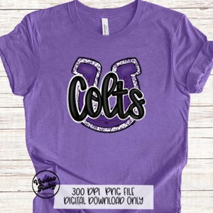 Colts Mascot PNG Design, Sublimation Hand Drawn Digital Download ...