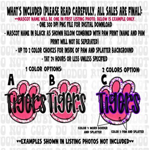 Colts PNG Design Custom Mascot Sublimation Hand Drawn Digital Download ...