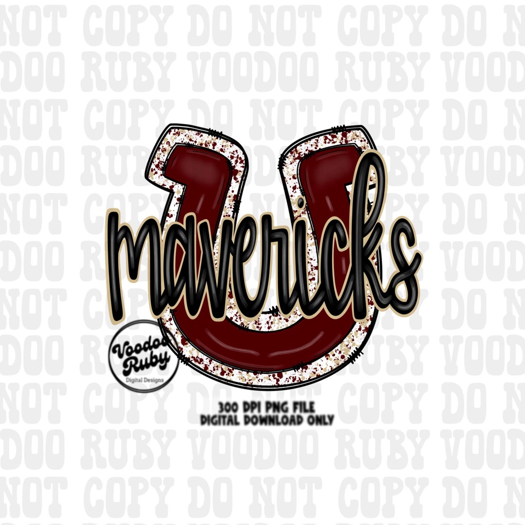 Mavericks Mascot PNG: Maroon & Gold Football Design (digital Download ...