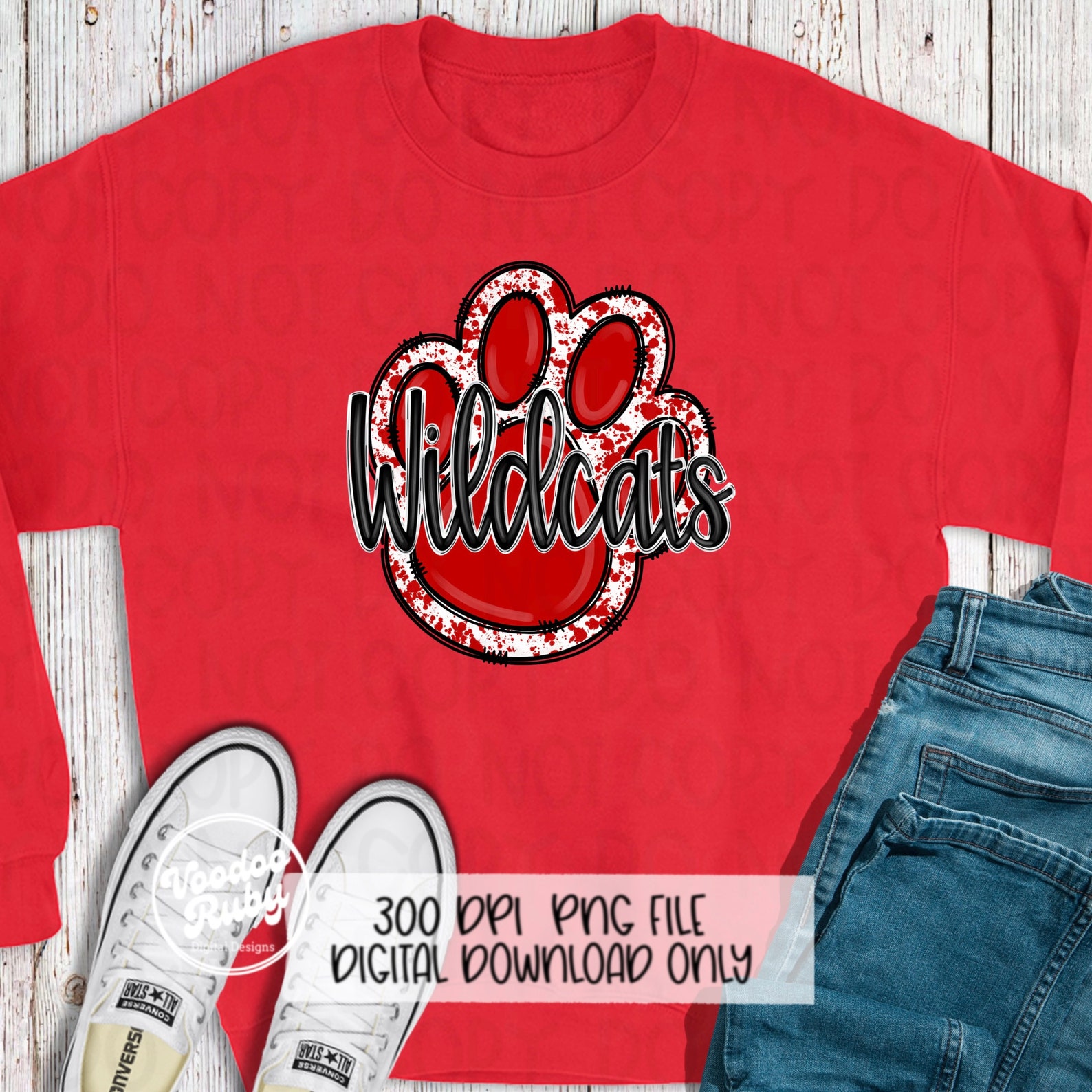 Wildcats PNG Design: Hand Drawn Mascot, Football Clip Art (digital ...
