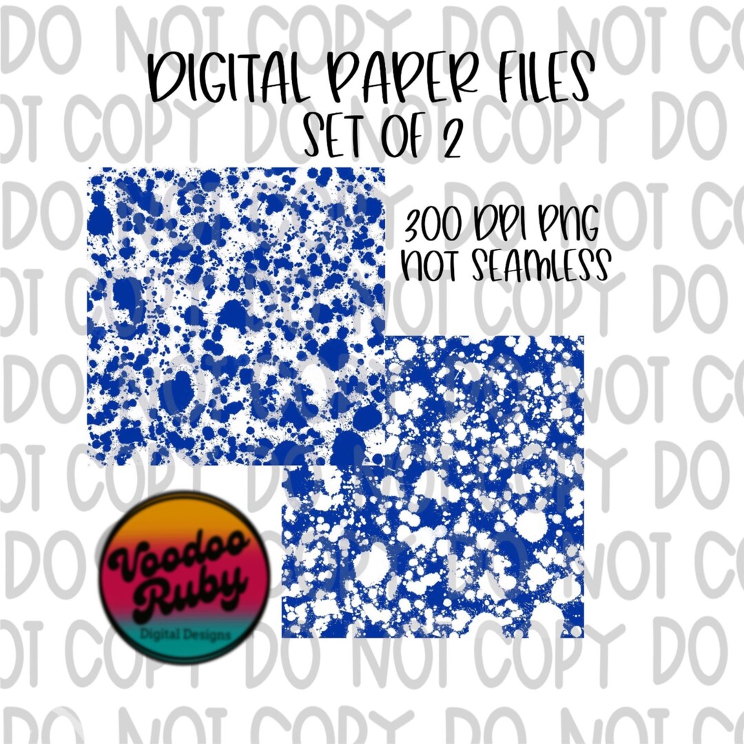 Blue Splatter PNG Design Bundle: Digital Paper (digital Download) - Etsy