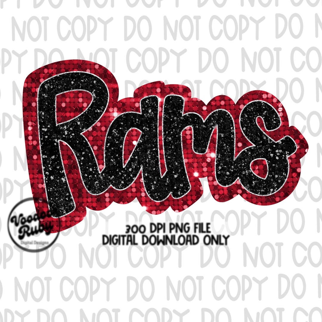 Glitter Rams PNG Design, Hand Drawn Digital Download, Faux Sequins ...