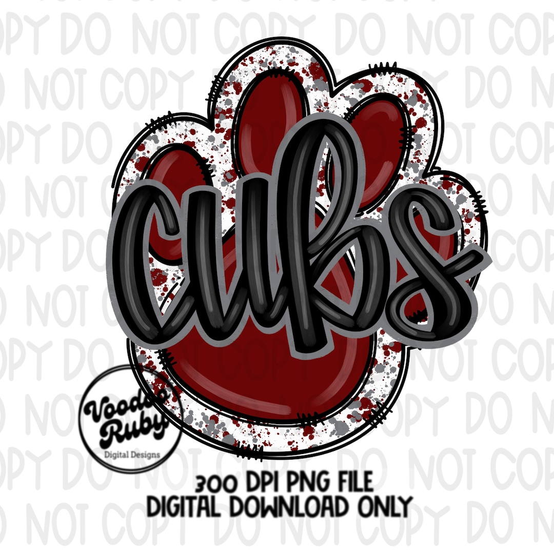 Cubs Paw PNG Design: Football Mascot Clip Art (digital Download) - Etsy
