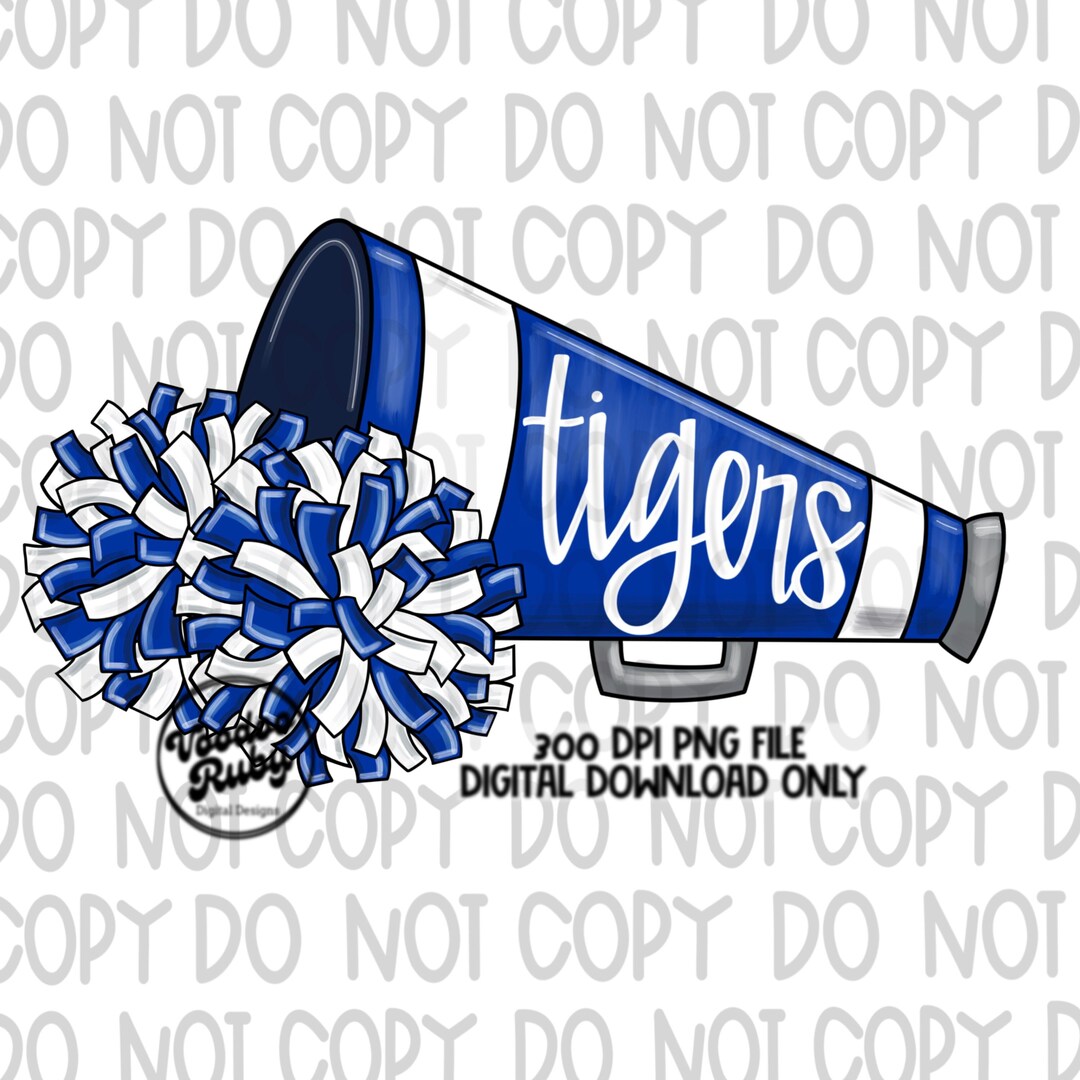 Tigers Cheer PNG Design Hand Drawn Digital Download Football PNG ...