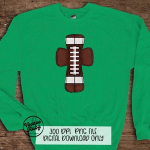 Football Cross PNG Design, Sublimation Hand Drawn Digital Download ...