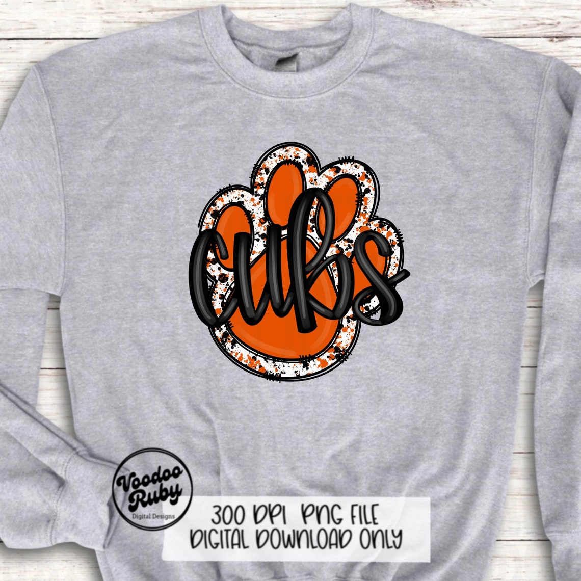 Cubs Paw PNG: Hand Drawn Football Design (digital Download) - Etsy