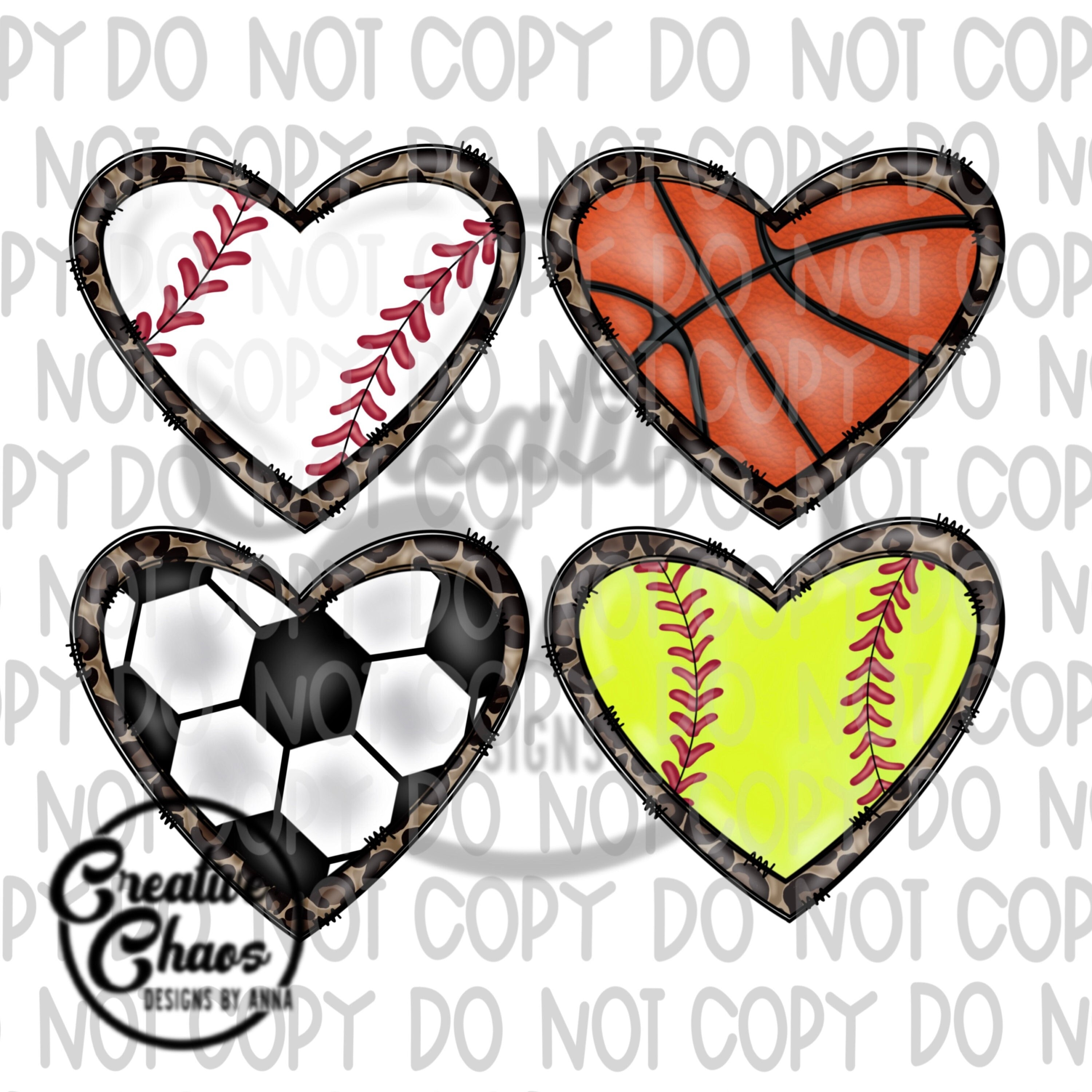 Love Sports Sublimation PNG Bundle Hand Drawn Digital - Etsy
