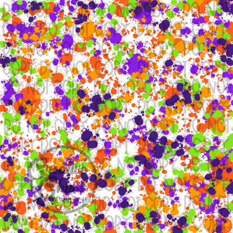 Halloween Paint Splatter Digital Paper PNG Bundle - Etsy