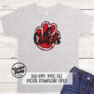 Cubs PNG Design Sublimation Hand Drawn Digital Download Football PNG ...
