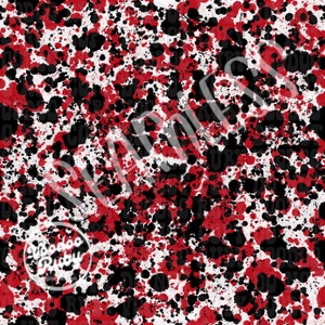 Seamless Red Black Splatter PNG Design Sublimation Hand Drawn Digital ...