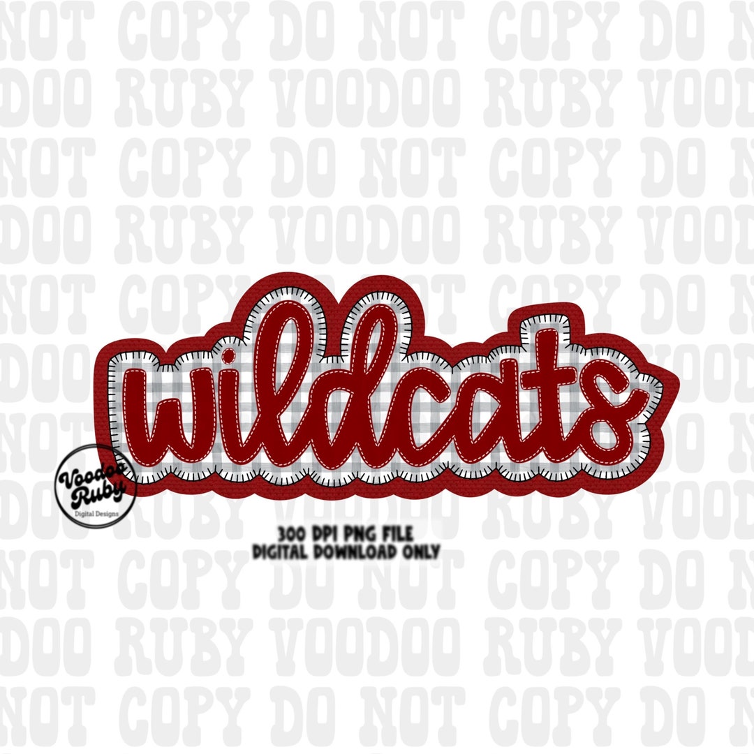 Wildcats Mascot PNG Design, Sublimation Hand Drawn Digital Download ...