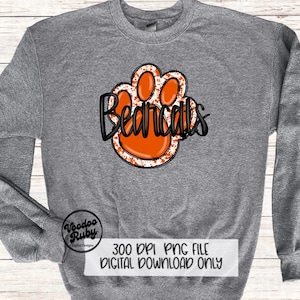 Bearcats PNG Design Sublimation Hand Drawn Digital Download Football ...