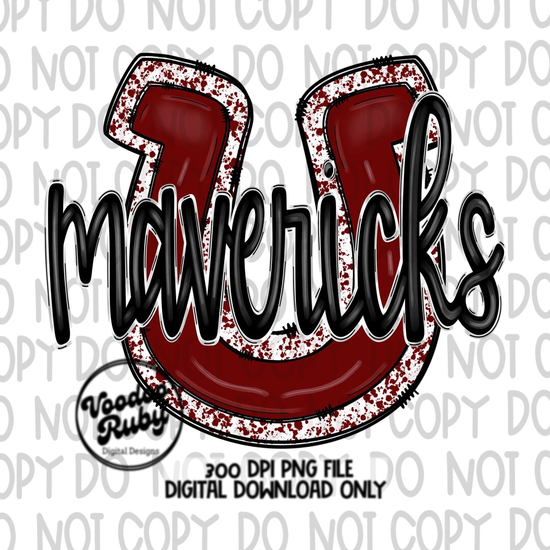 Maroon Mavericks Football PNG: Hand Drawn Design (digital Download) - Etsy