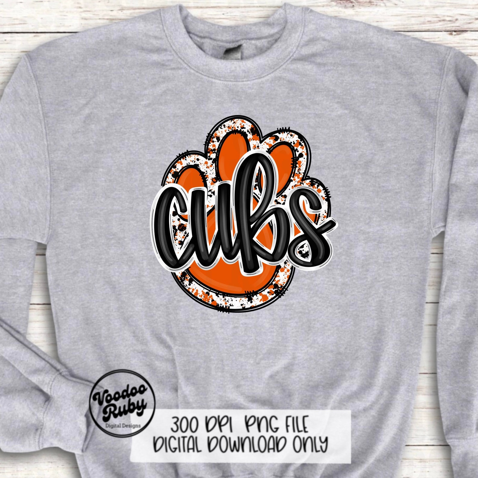 Cubs Paw PNG: Hand Drawn Football Design (digital Download) - Etsy