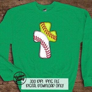 Christian Baseball Softball Cross PNG: Sports Clip Art (digital ...