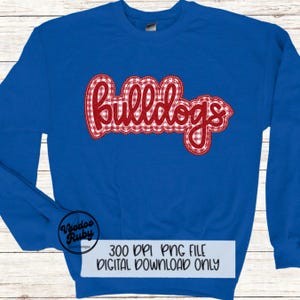 Bulldogs PNG Design Embroidery Faux Applique Hand Drawn Digital ...