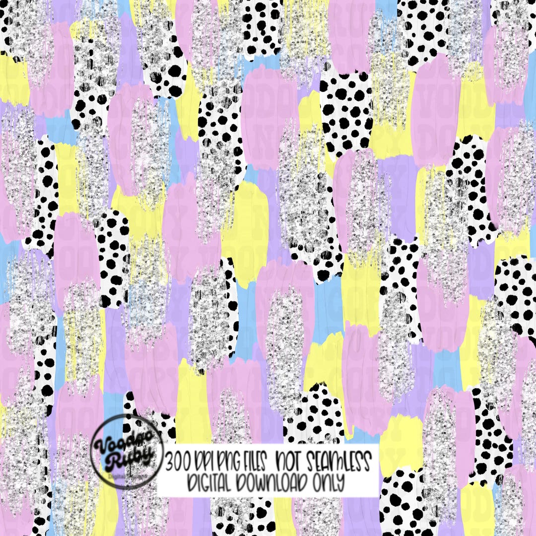 Pastel Dots Glitter Brushstroke PNG Background, Sublimation Hand Drawn ...