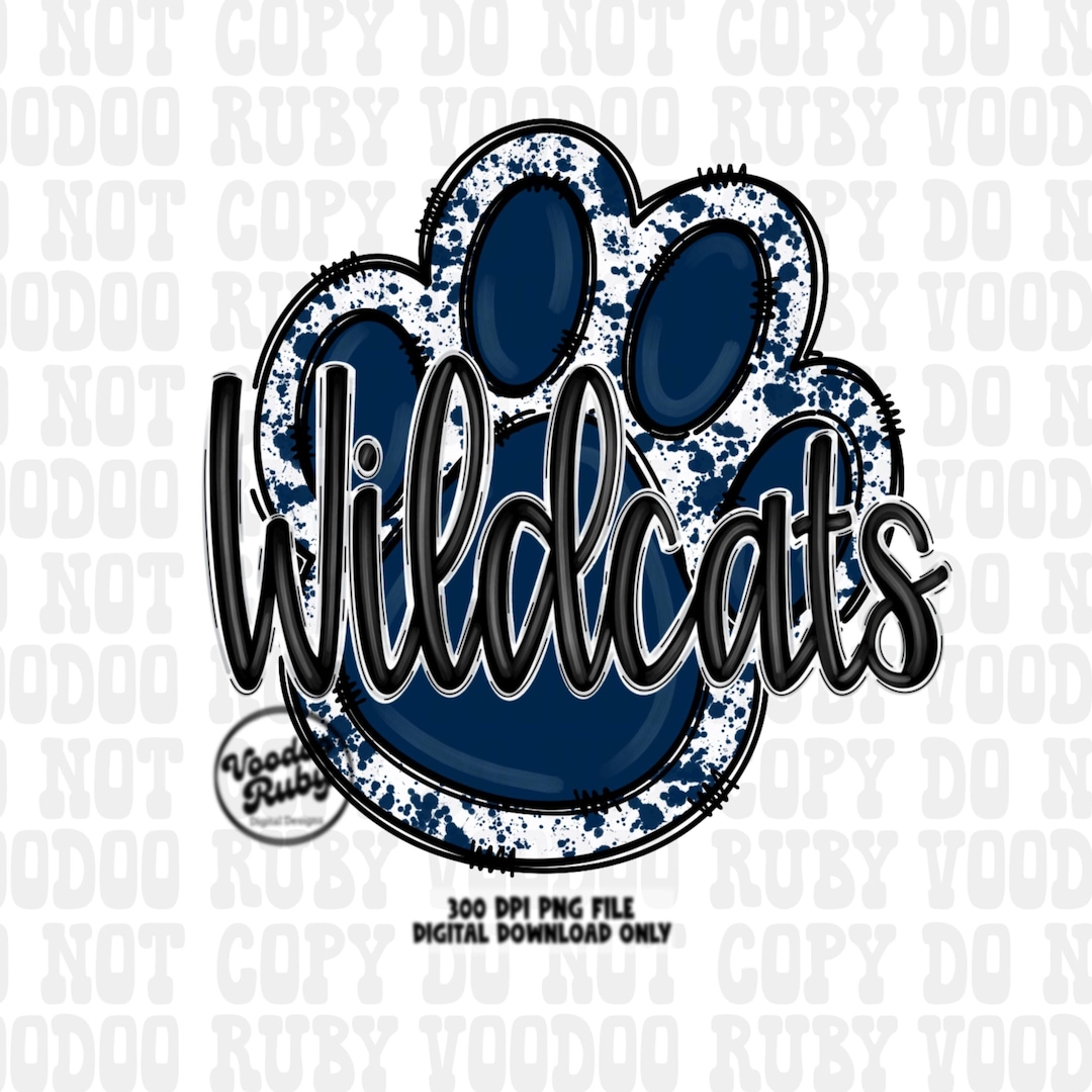 Wildcats Mascot Paw Print PNG: Sublimation Design (digital Download) - Etsy