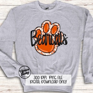 Bearcats PNG Design Sublimation Hand Drawn Digital Download Football ...