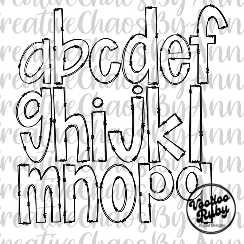 Doodle Alphabet PNG Bundle: Hand-drawn Letters (digital Download) - Etsy