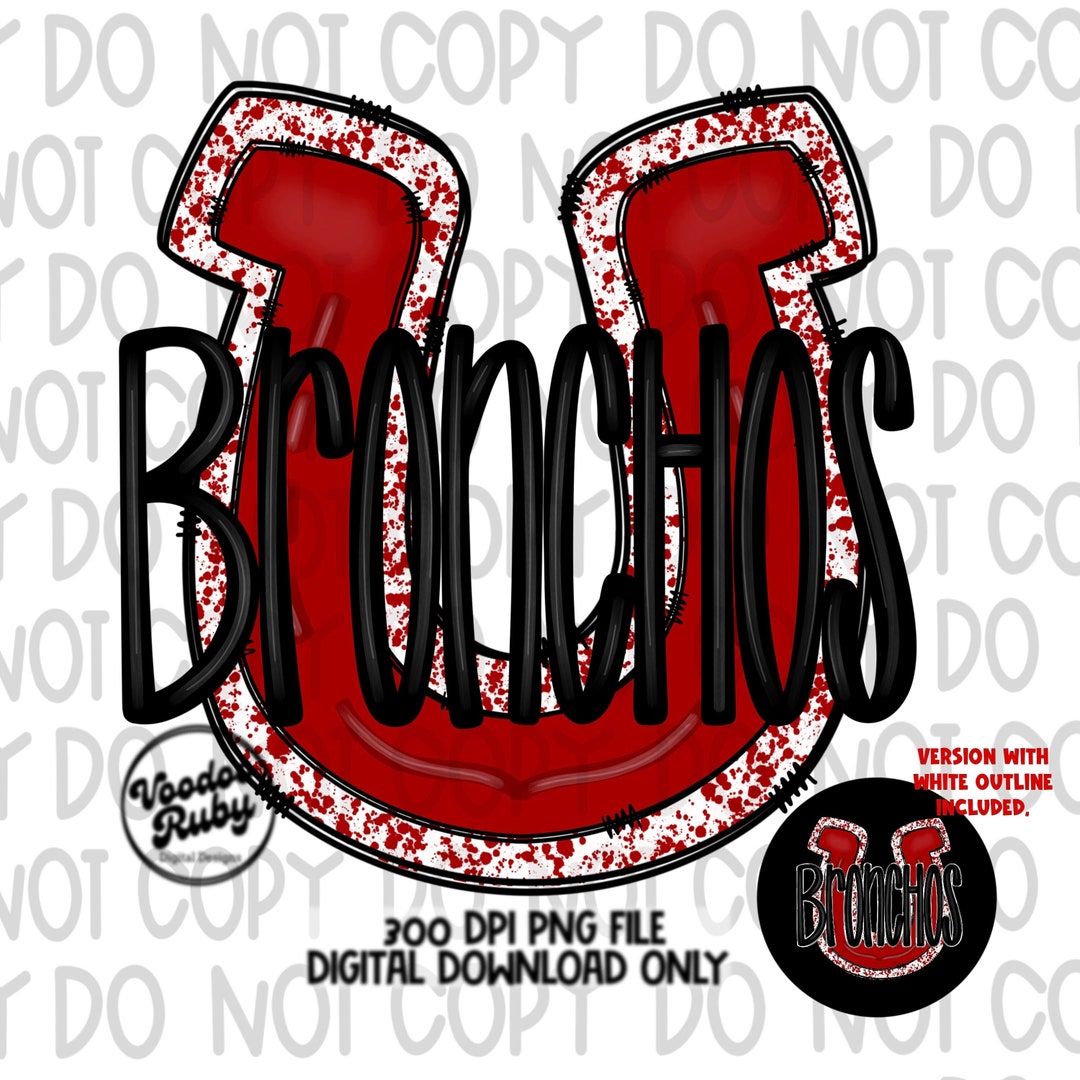 Bronchos PNG Design Hand Drawn Digital Download Football PNG Bronchos ...