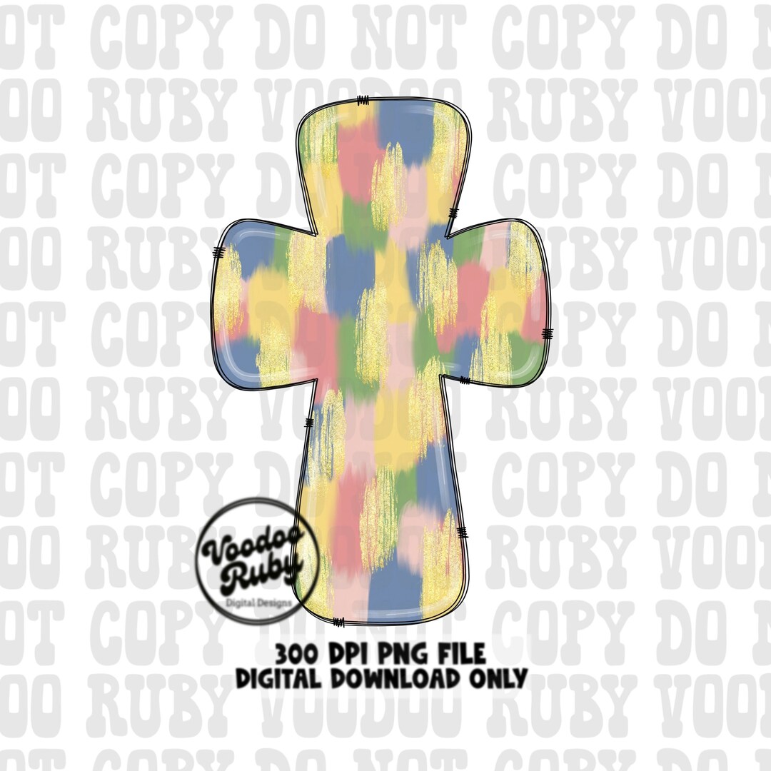 Painted Cross PNG Design: Christian Sublimation (digital Download) - Etsy