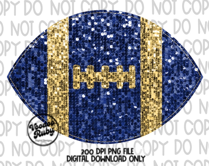 Sequin Glitter Football Design Hand Drawn DTF Ready, Faux Sequins Patch ...