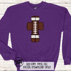 Football Cross PNG Design, Sublimation Hand Drawn Digital Download ...