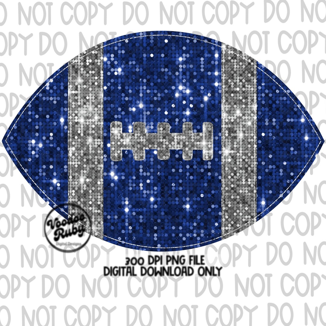 Sequin Football PNG Design Glitter Hand Drawn Digital Download Faux ...
