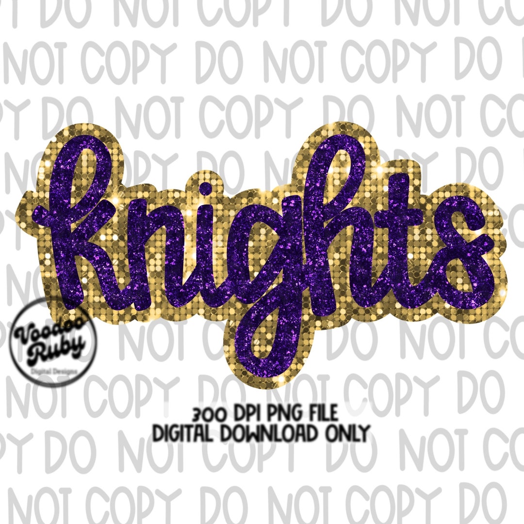 Knights Mascot PNG: Glitter Faux Sequins Design (digital Download) - Etsy