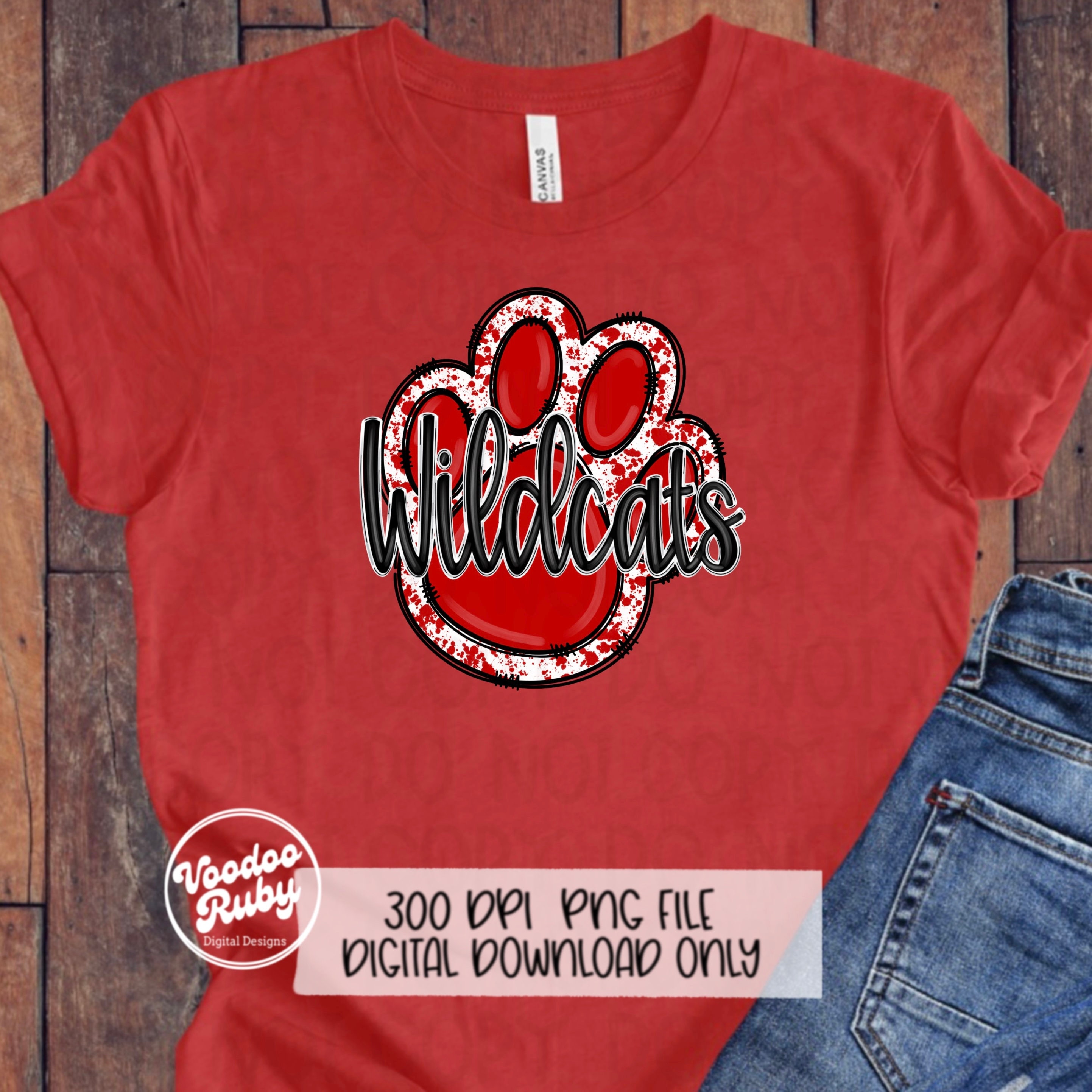 Wildcats PNG Design: Hand Drawn Mascot, Football Clip Art (digital ...