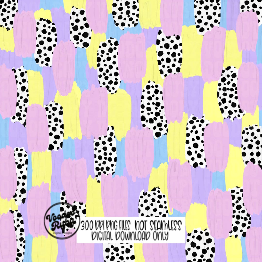 Dots Pastel Brushstroke PNG Background, Sublimation Hand Drawn Digital ...