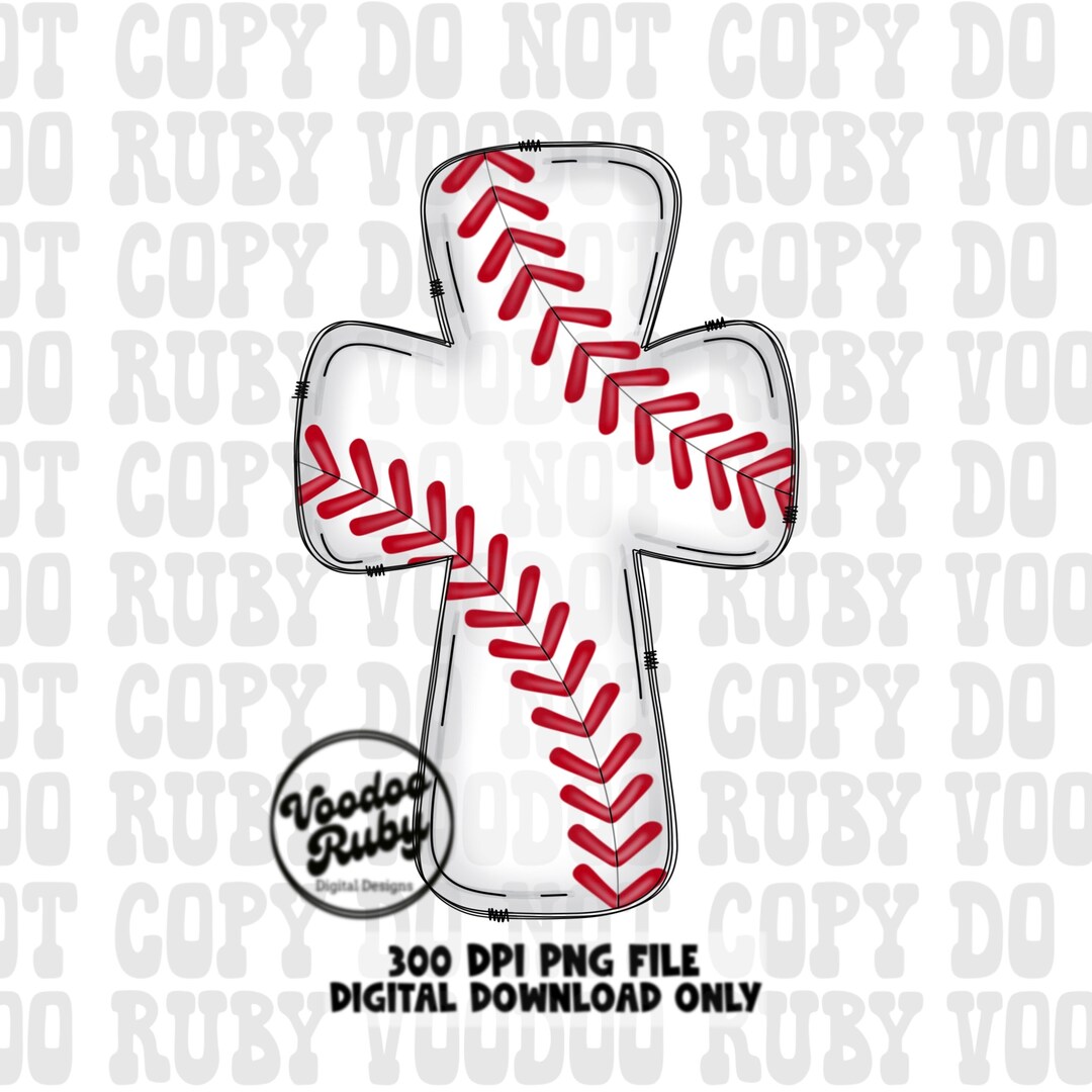 Christian Baseball PNG Design Sublimation Hand Drawn Digital Download ...