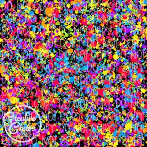 Neon Paint Splatter Digital Paper PNG Bundle Sublimation Hand Drawn ...