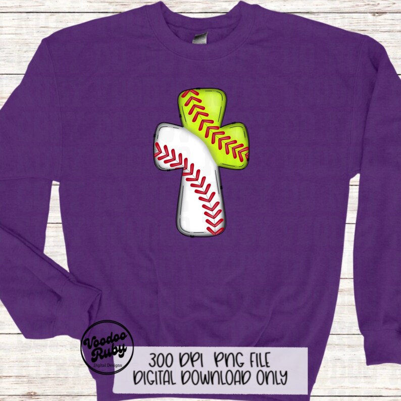 Christian Baseball Softball Cross PNG: Sports Clip Art (digital ...