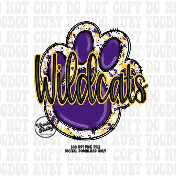 Wildcats Paw Football Logo