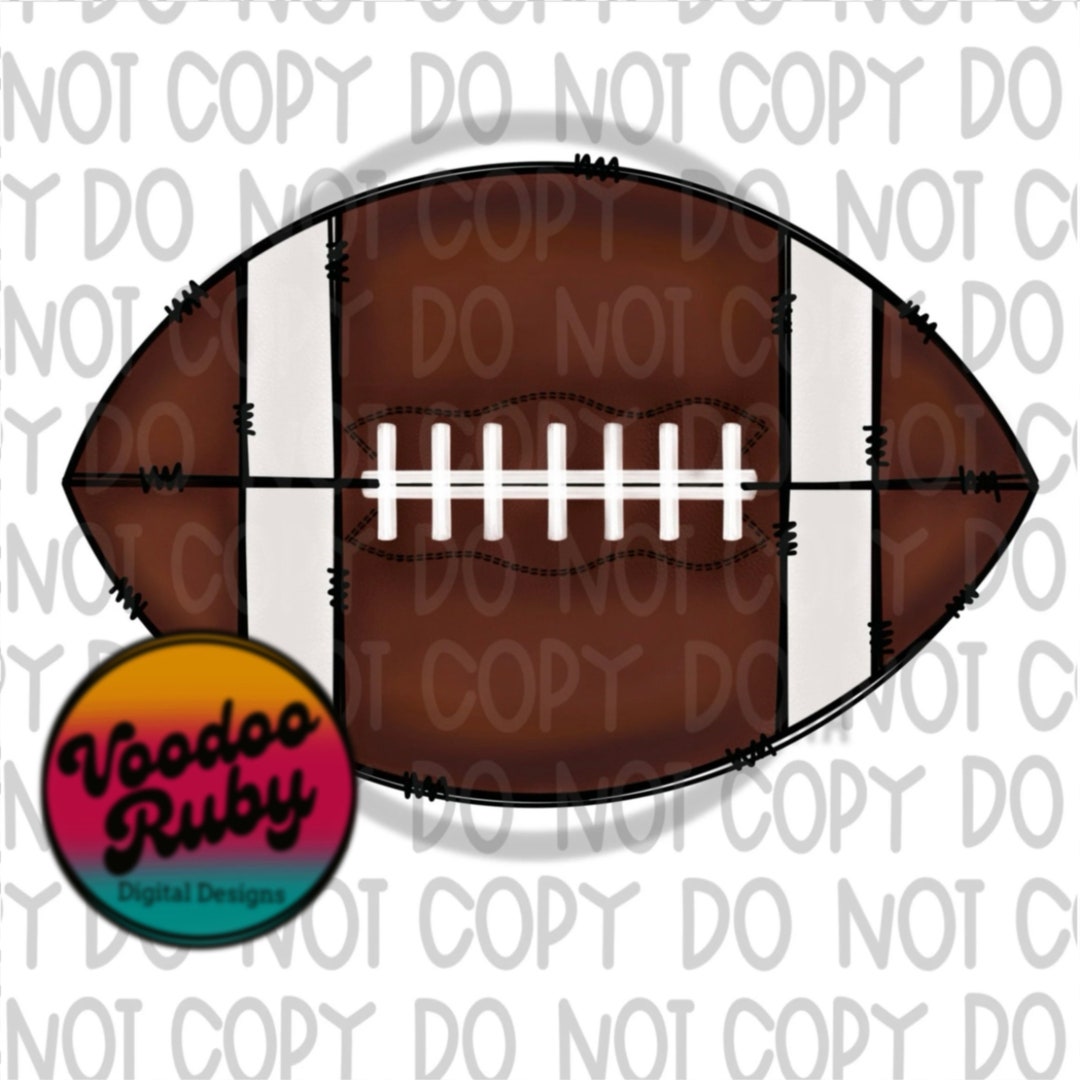 Hand Drawn Football PNG: Doodle Design, Sublimation, DTF Printable ...