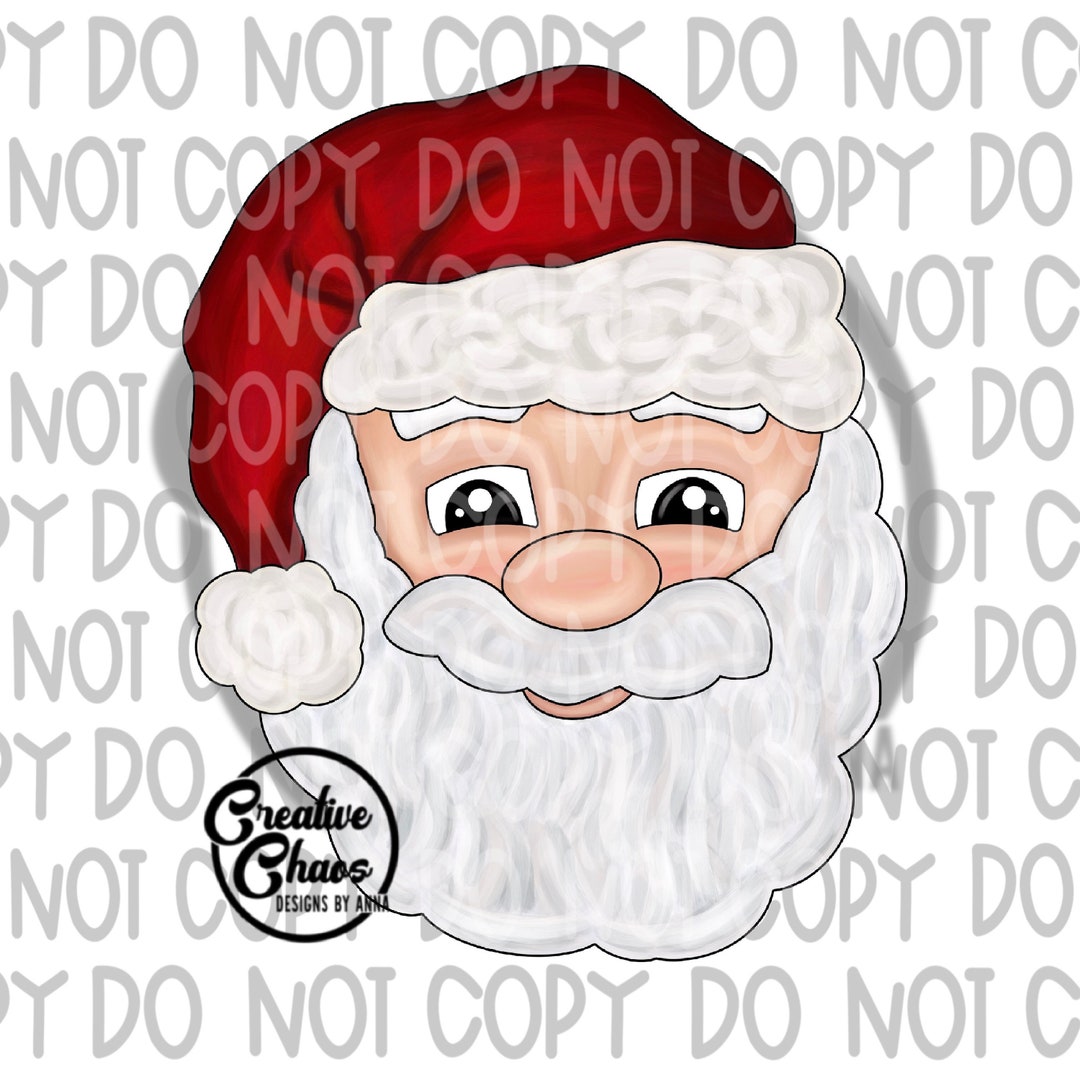 Santa Claus Sublimation Design Hand Drawn Digital Download Santa PNG ...