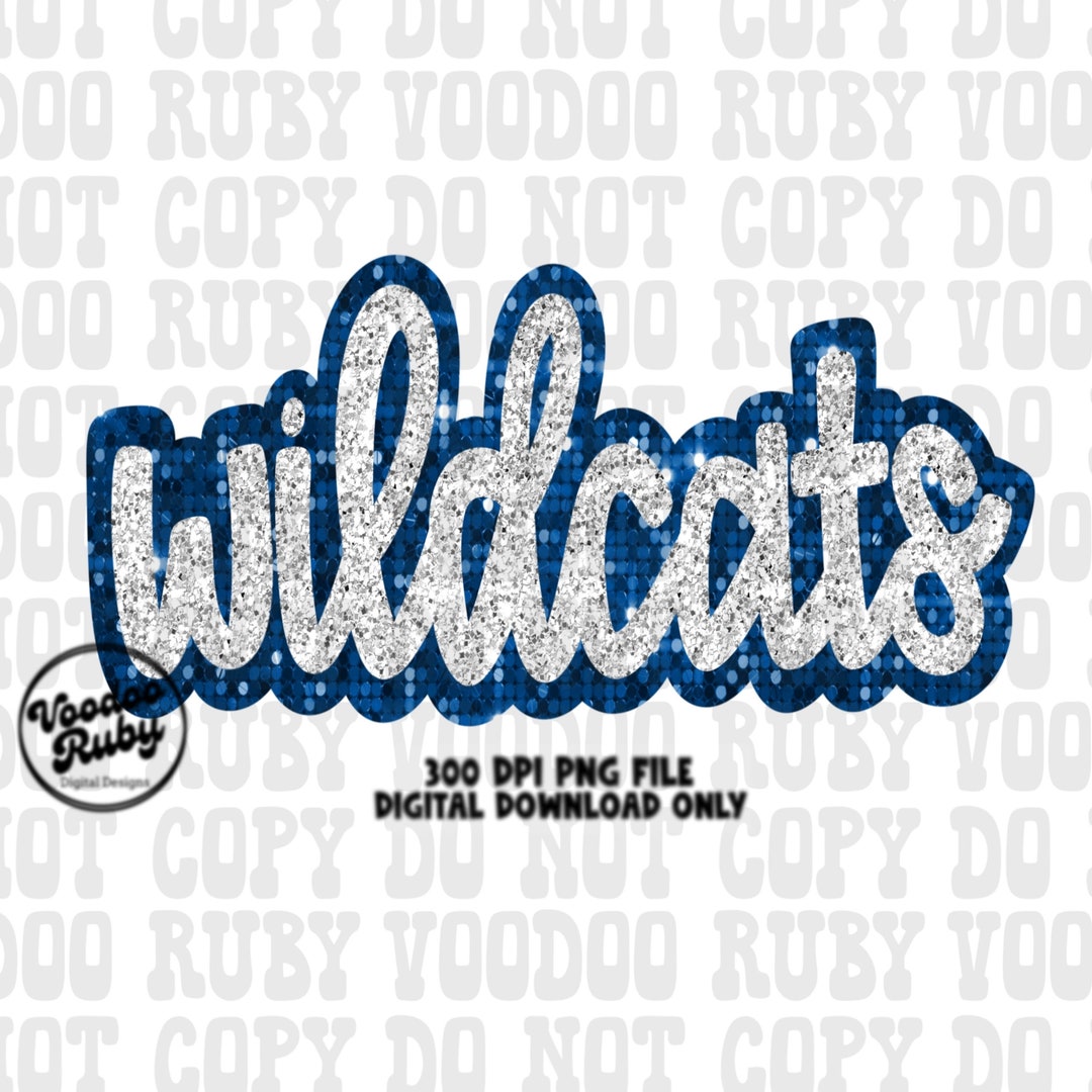 Wildcats PNG Design Hand Drawn Digital Download Sublimation Sequins ...