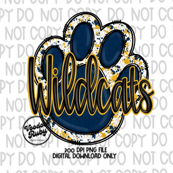 Wildcats Paw Football Logo