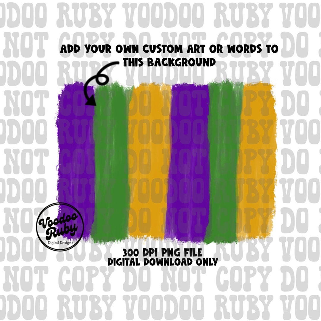 Mardi Gras Background PNG Design Hand Drawn Brush Strokes Mardi Gras ...