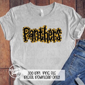 Panthers PNG Design Sublimation Embroidery Faux Applique Hand Drawn ...