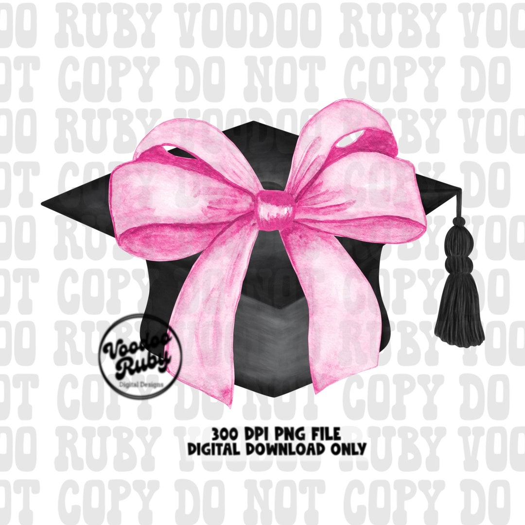 Coquette Graduation PNG Sublimation Design Hand Drawn Digital Download ...